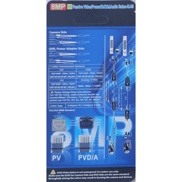 CCTV Balun RJ45 and Power